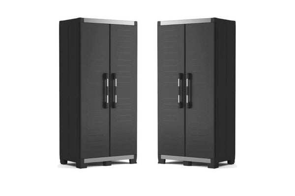 Keter XL Garage Tall Cabinet - 2 Pack - Stormor Shelving