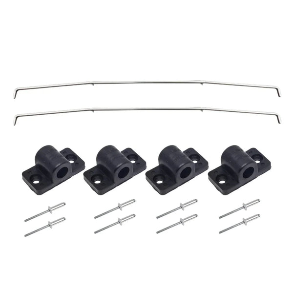 Tonneau Support Bar Rod Replacement Twin Kit with Brackets and Pop Riv ...
